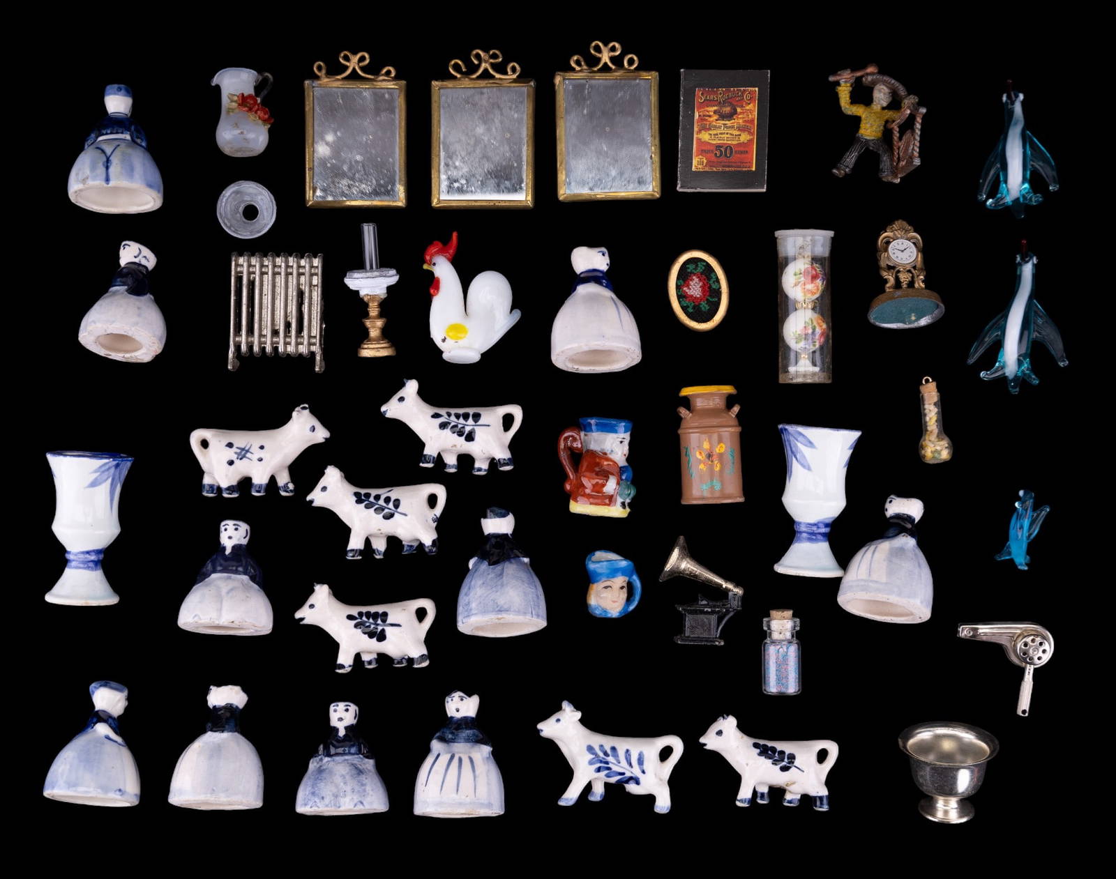 Miniature Delft Style And Dollhouse (40+) Auction