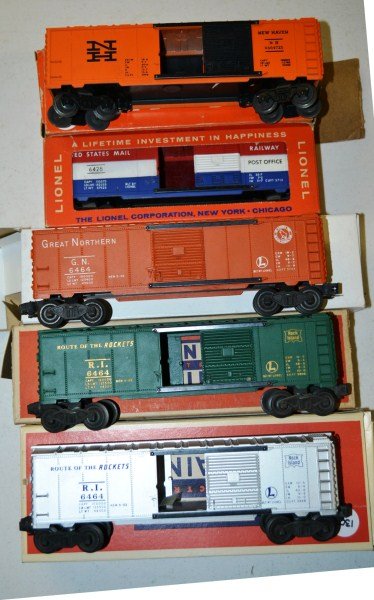 Lionel Train Box Car Grouping