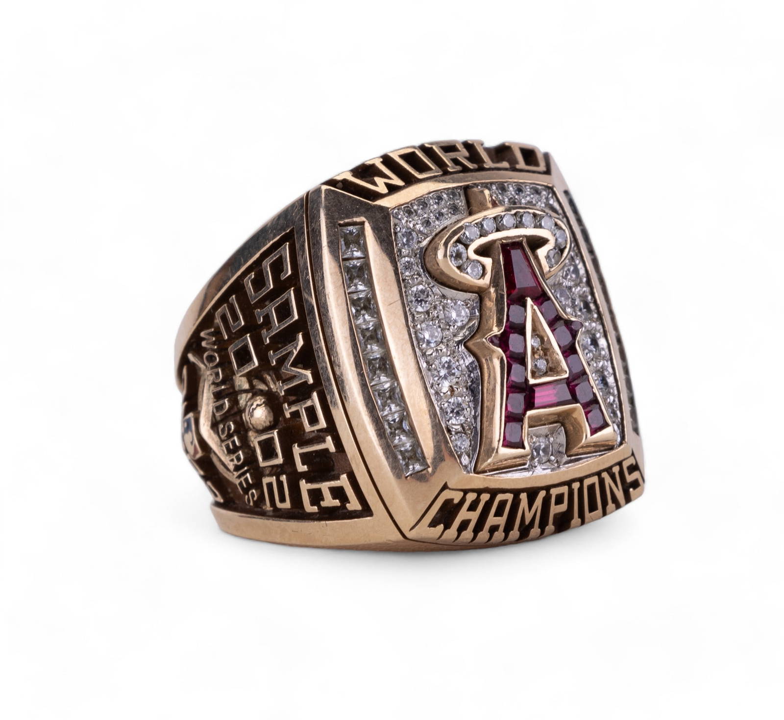 Angels 10k Gold Sample 2002 Mlb World Series Ring Auction