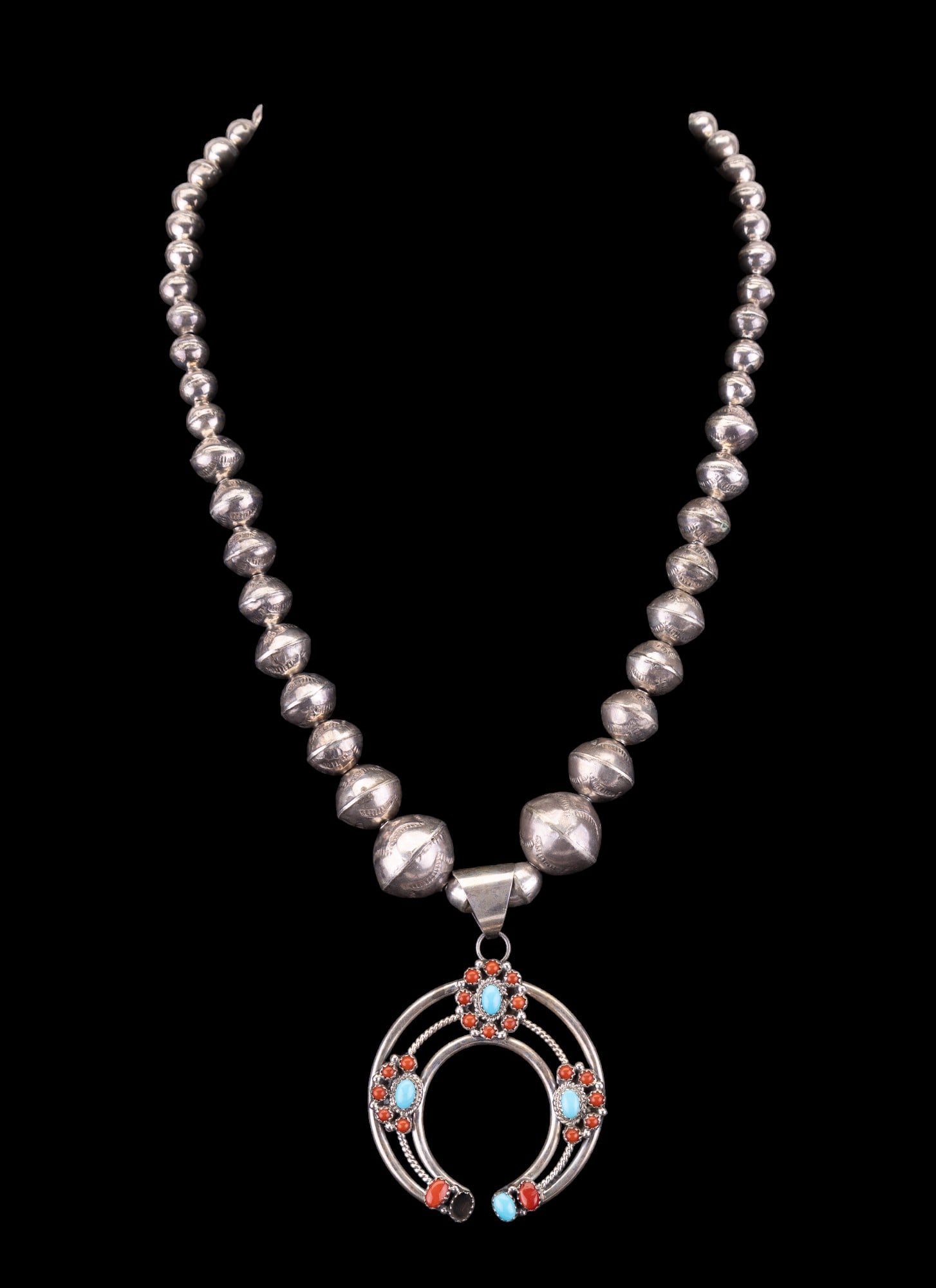 Sterling Silver Native American Necklace Auction