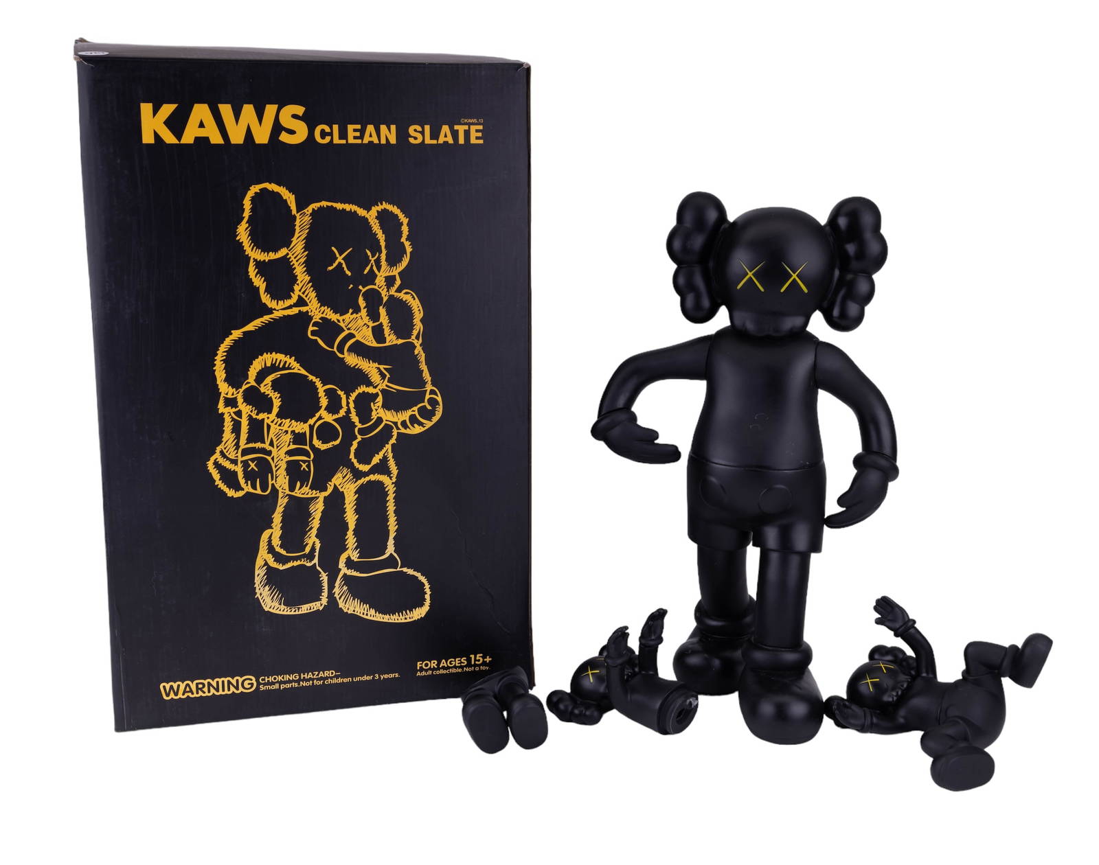 Kaws All Black Clean Slate Figure Auction