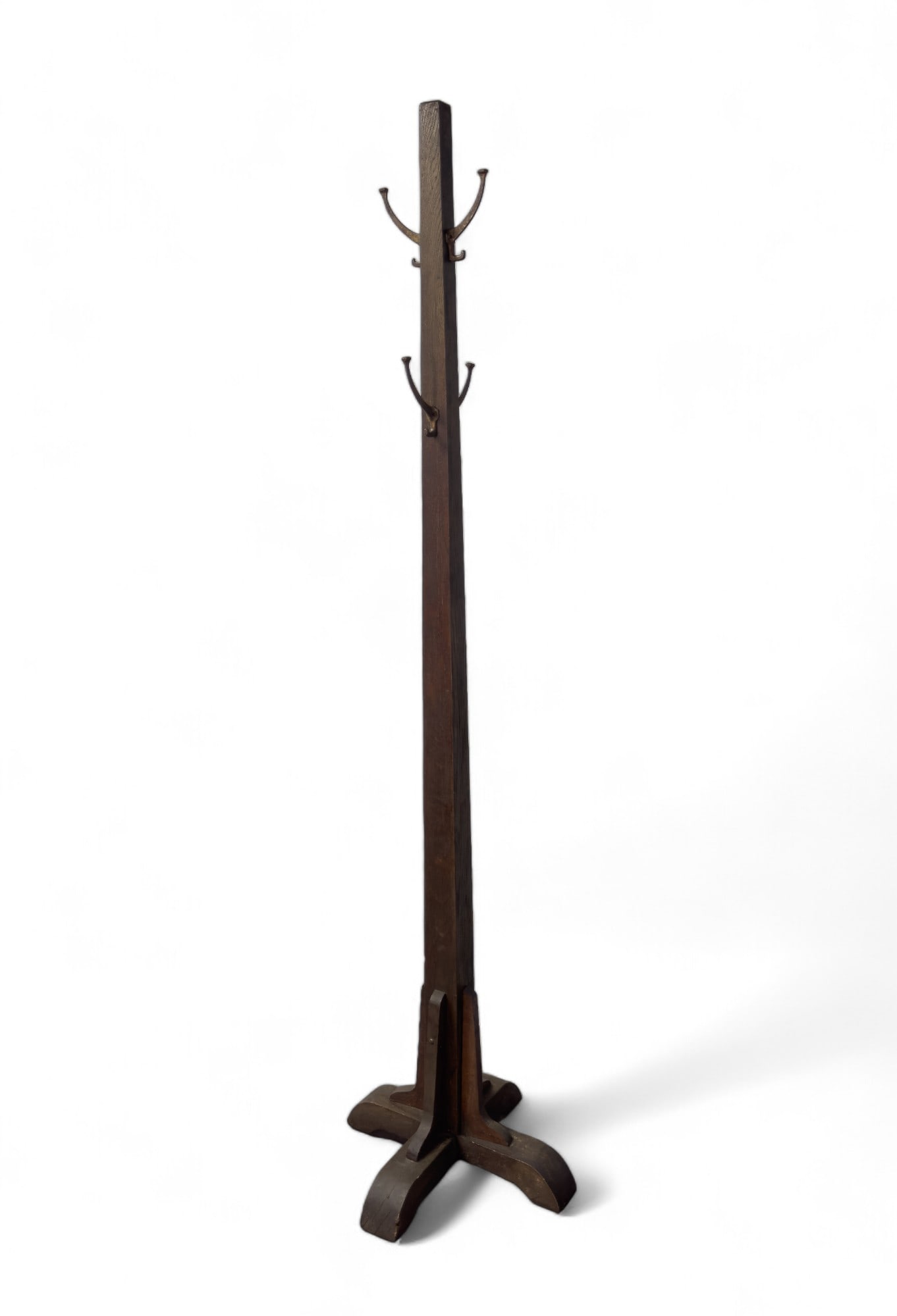 Mission Period Tall Oak Coat Tree Auction