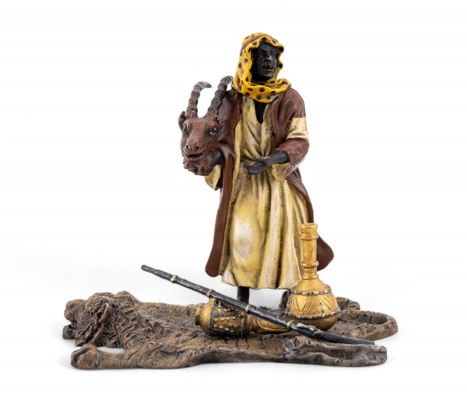 Vienna Bronze Arabic Bedouin Hunter After Bergmann Auction
