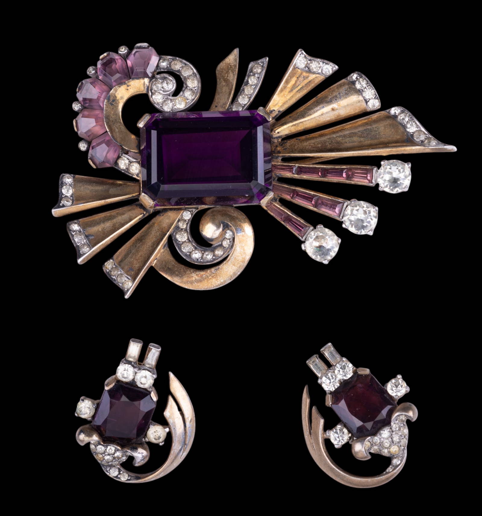 Rare Mazer Brooch And Matching Earrings Auction