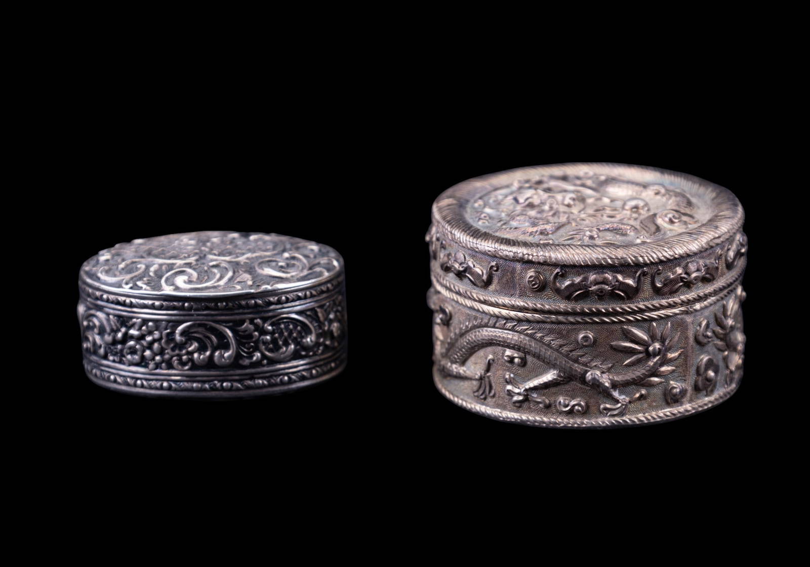 Antique Silver Boxes (2) Auction