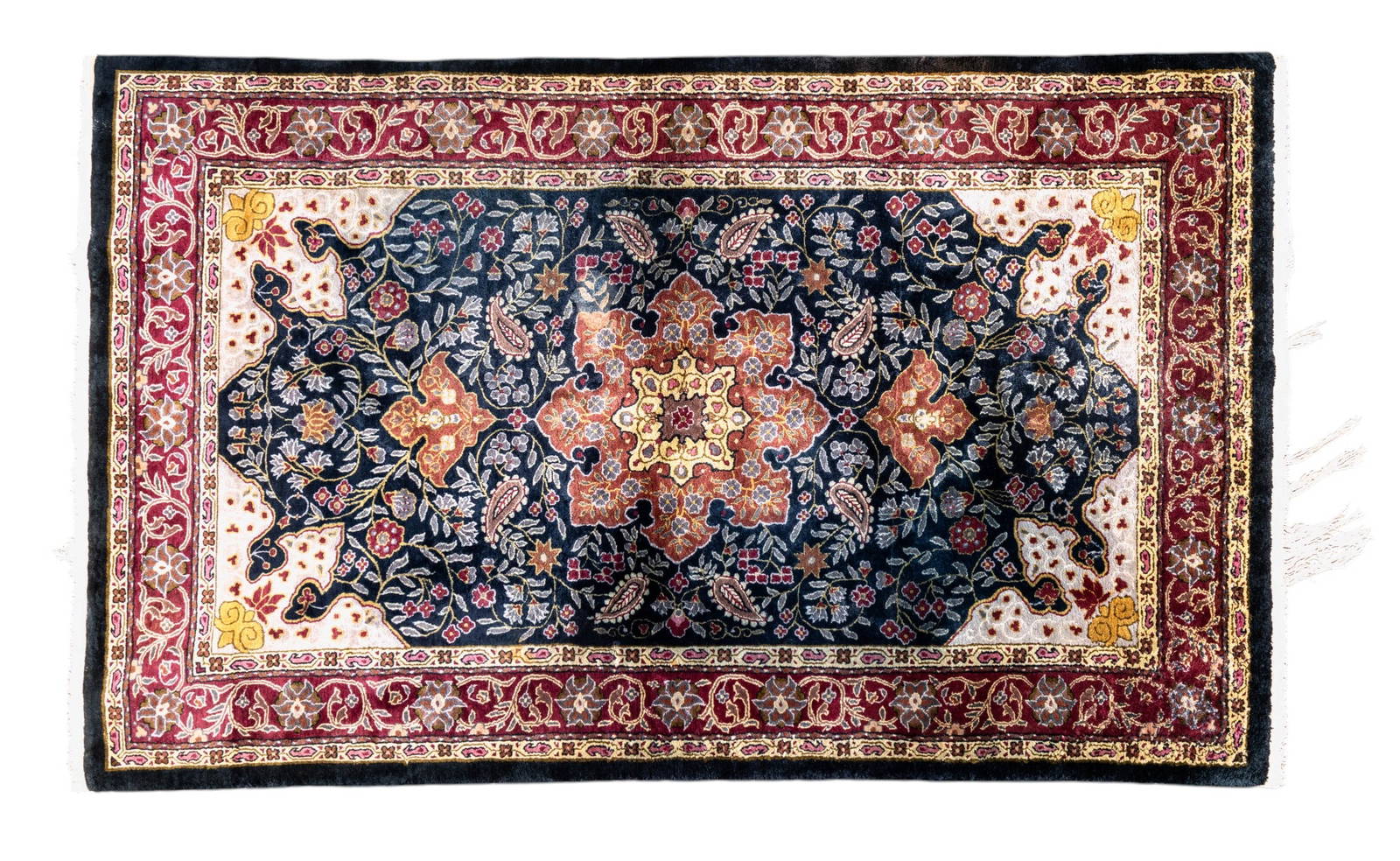 Silk On Silk Persian / Turkish Rug Or Wall Hanging Auction
