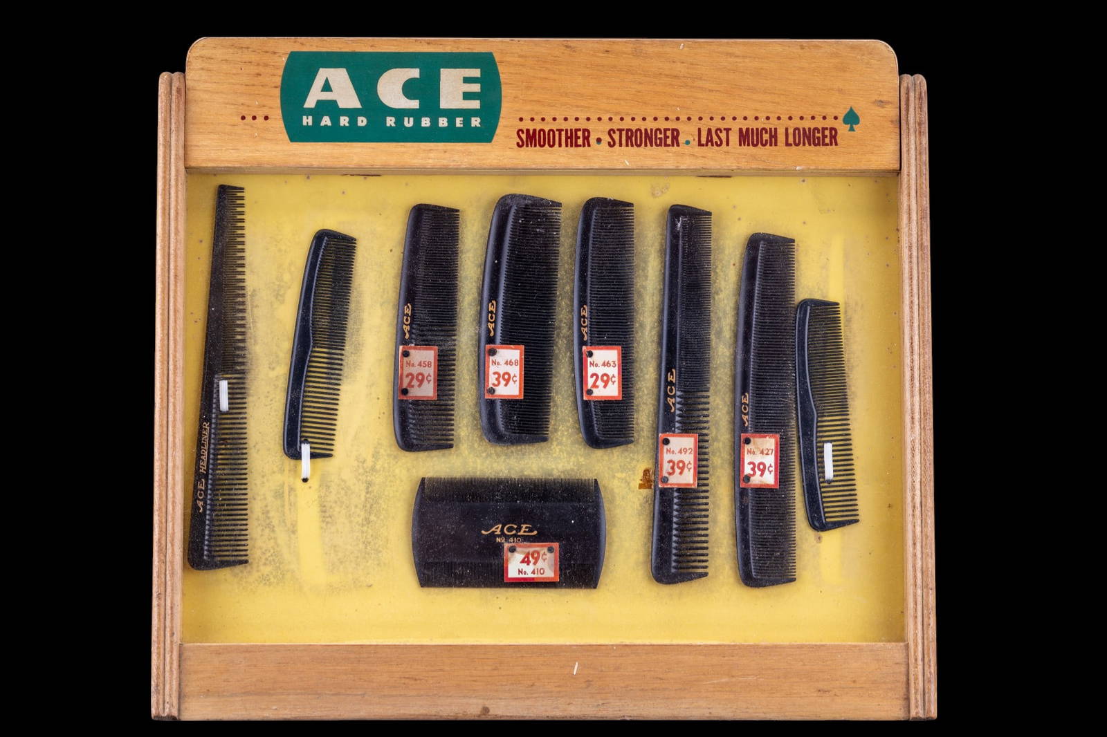 Vintage Drug Store "ace" Comb Display Auction