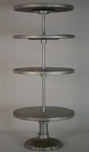 4 Tier Round Store Display With Cast Iron Base