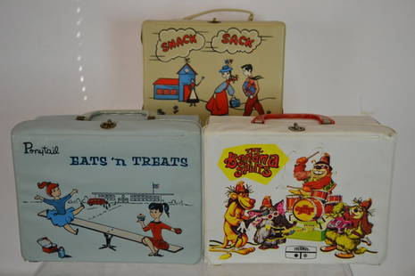 Three Vintage 70s And 80s Lunch Boxes