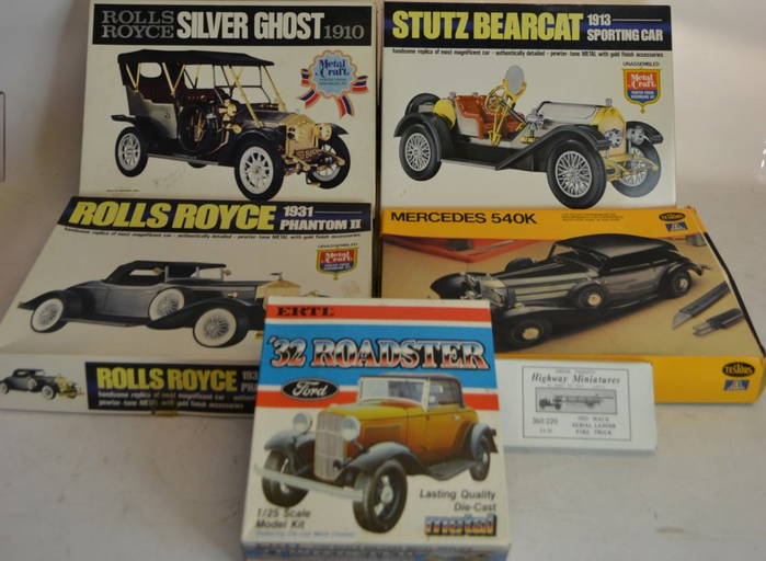Three 1/24 Scale Unassembled Model Cars In Ob