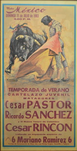 1983 Spanish Matador Poster In Frame