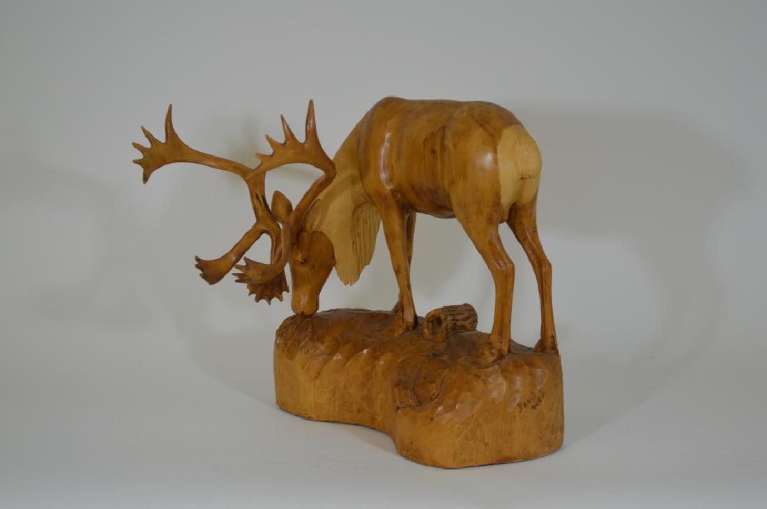 Denis Dube Canadian Caribou Wood Carving