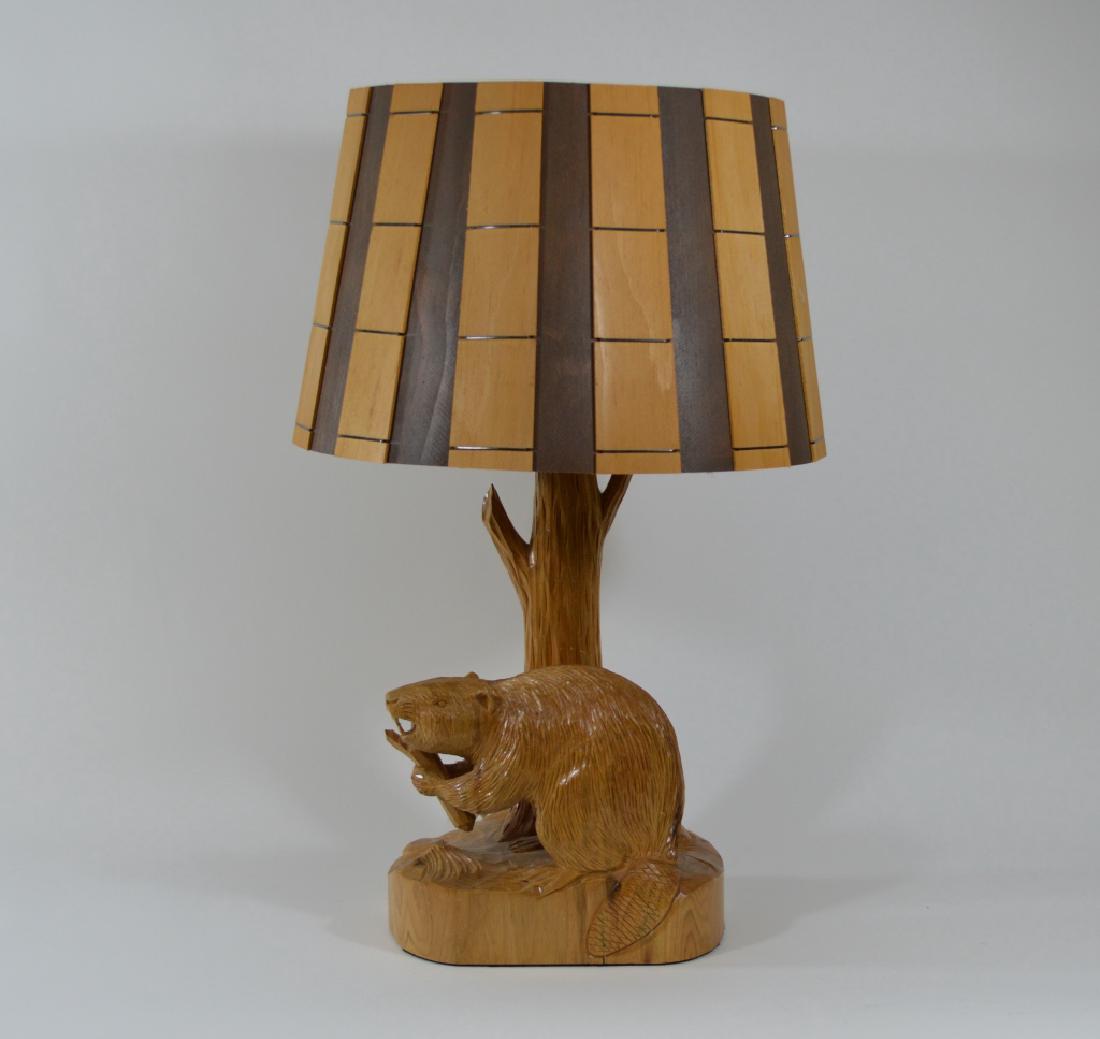 Clement Dube Beaver / Tree Table Lamp