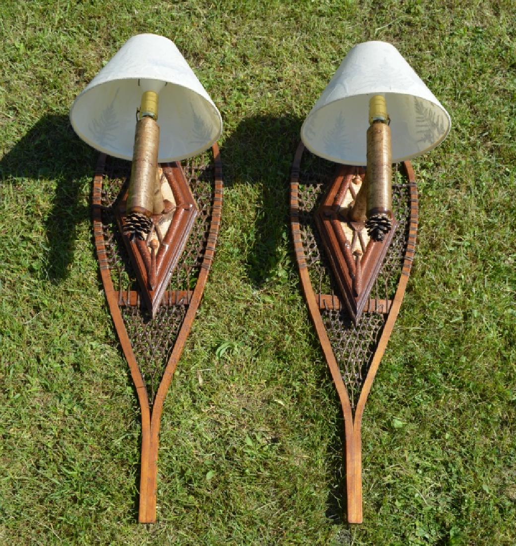 Pair of Adirondack Snowshoe Wall Sconces