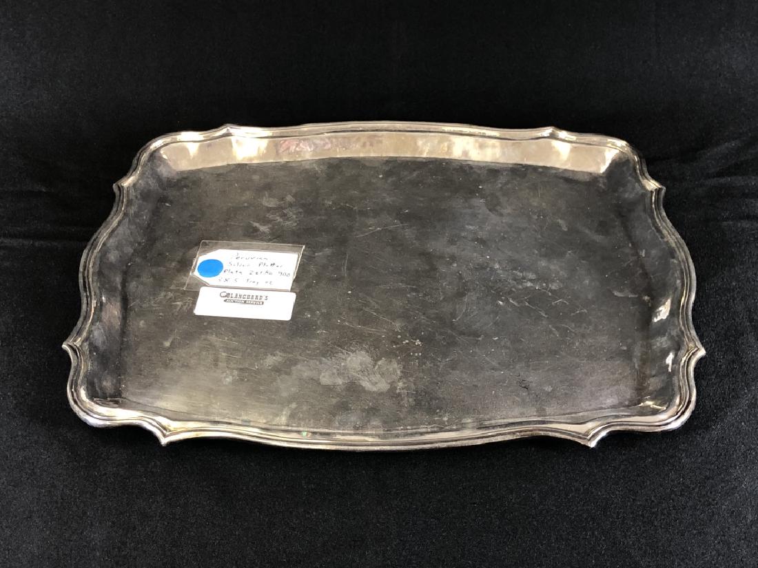 Peruvian Silver Platter -Marked Plata Zetko 900