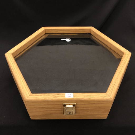 Oak Octagonal Locking Showcase