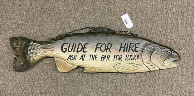 Wooden Fish Sign
