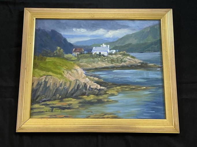 Rhea Gary Oil On Board Painting