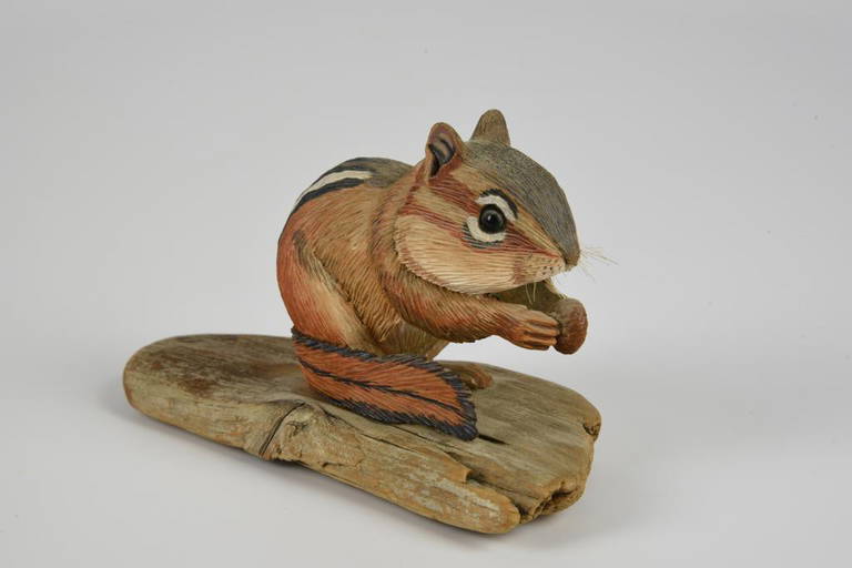 Avis Brown (franklin County) Chipmunk Wood Carving