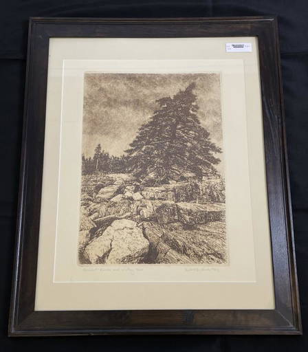 Herbert Fink Signed And Dated Etching