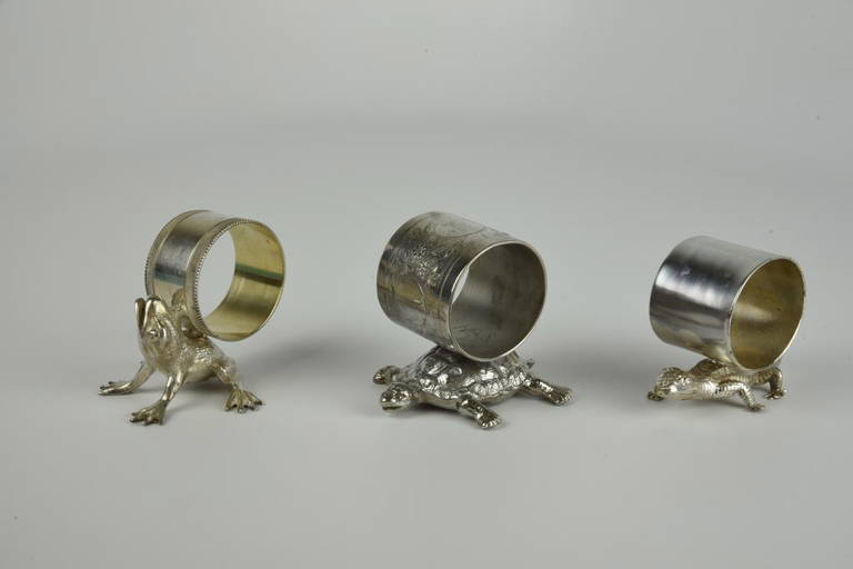 3 Figural Napkin Rings- Frog, Turtle, Lizard (#0620) on Aug 12, 2022 ...