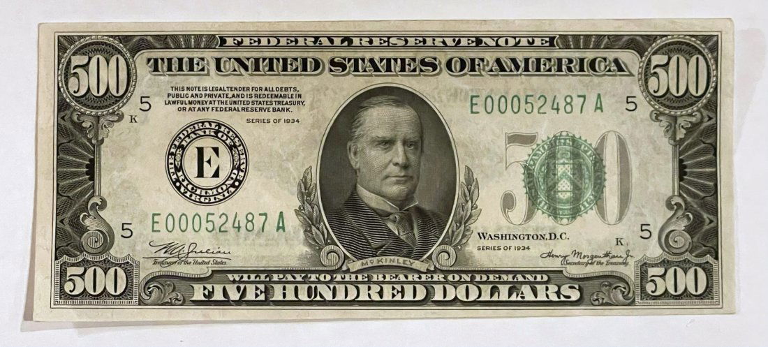 $500 U.s. Bill