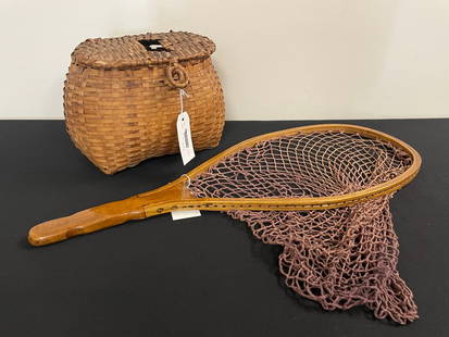 Center Hole Trout Creel & Fish Net