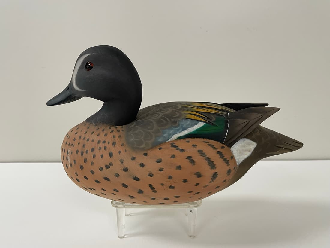 Ken Harris Drake Blue Wing Teal Duck Decoy Auction