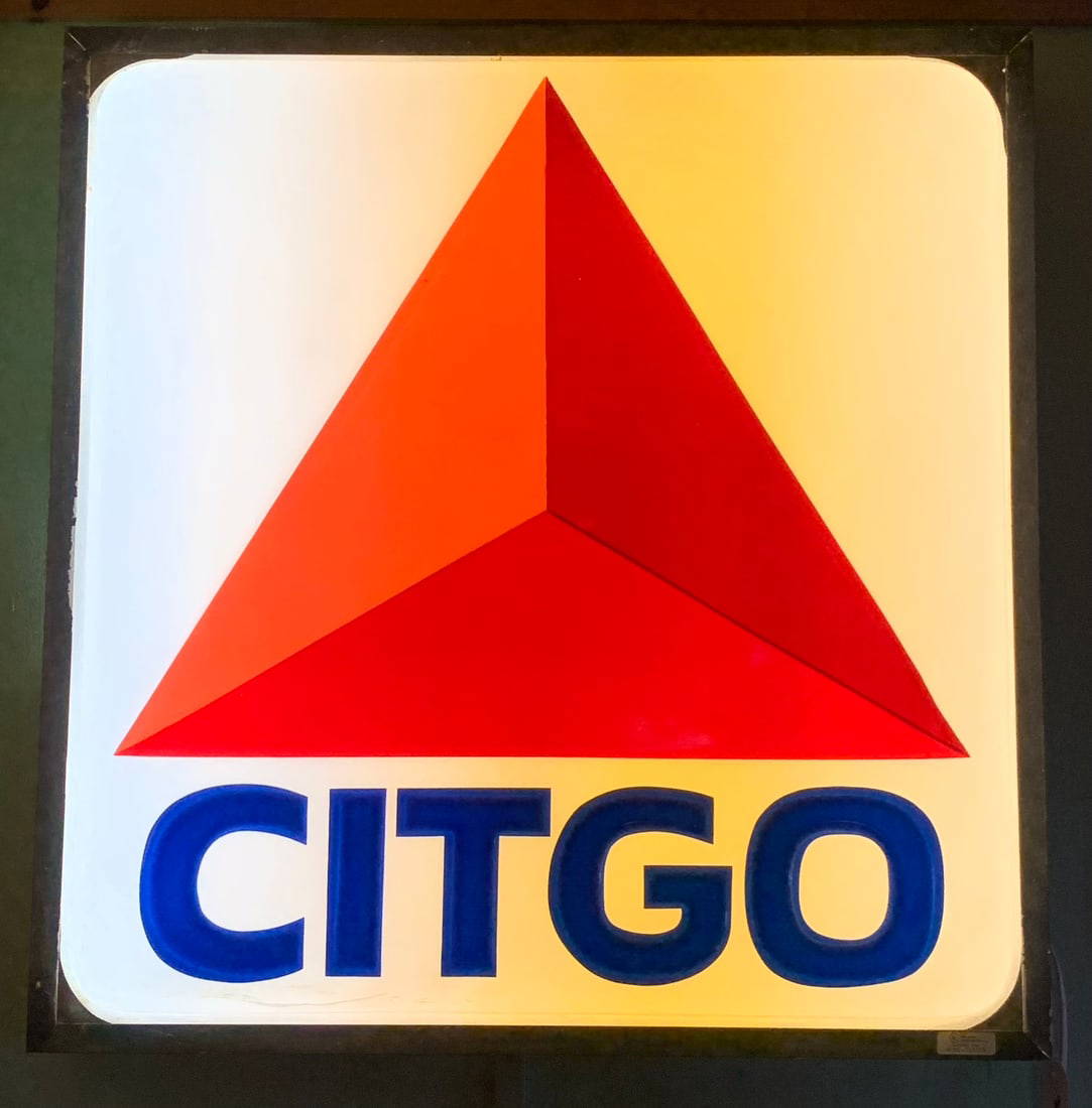 Citgo Lighted Gas Station Advertising Sign Auction