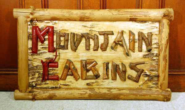 Rustic Adirondack Sign Mountain Cabins