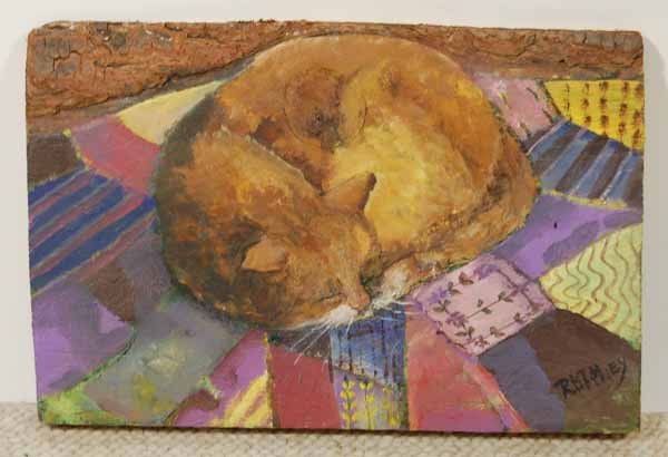 Ruth Rumney Oil Painting Of A Cat