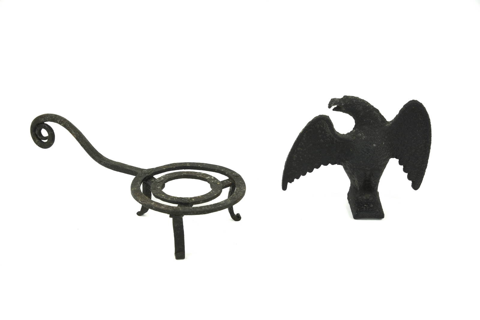 2 Pieces Of Antique Ironware Auction