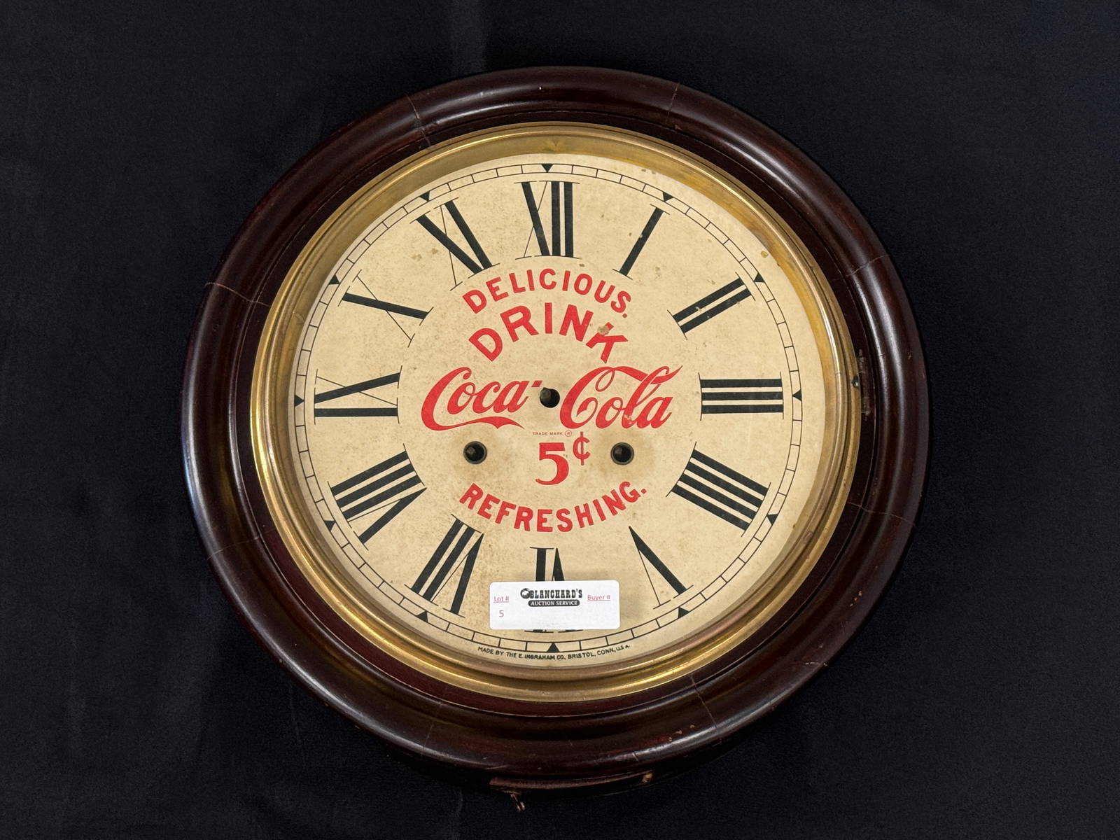 Coca-cola Advertising Clock By E. Ingraham Co Auction