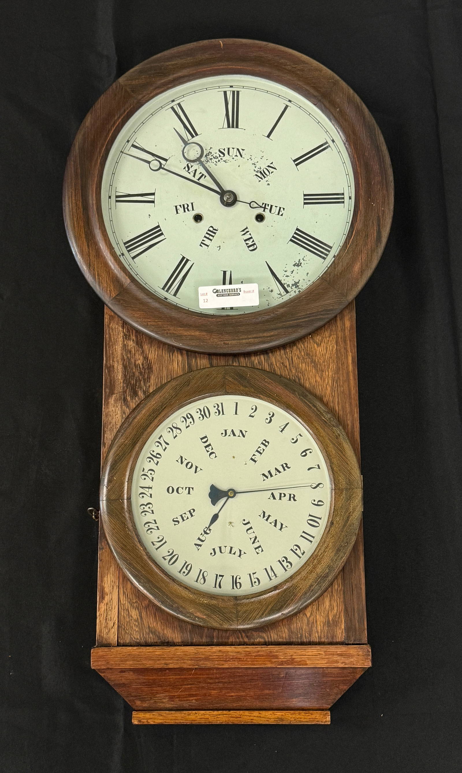 B.b. Lewis Perpetual Calendar Clock Model No. 2 Auction