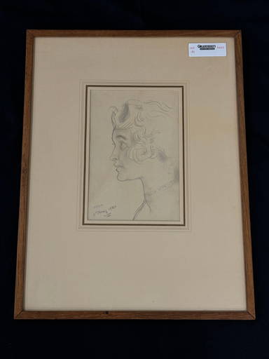 Sir William Orpen Pencil Study " Head Of A Lady"