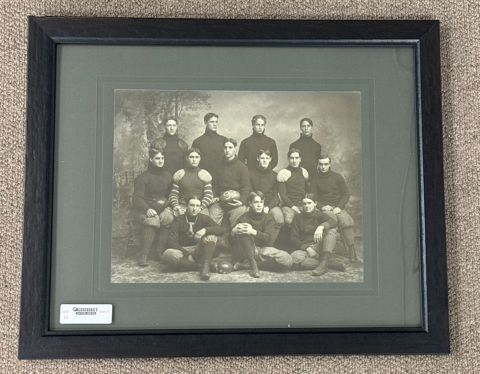 1899 Football Team Framed Photo Auction