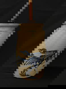 Whites Utica 5 Gallon Bird Stoneware Butter Churn