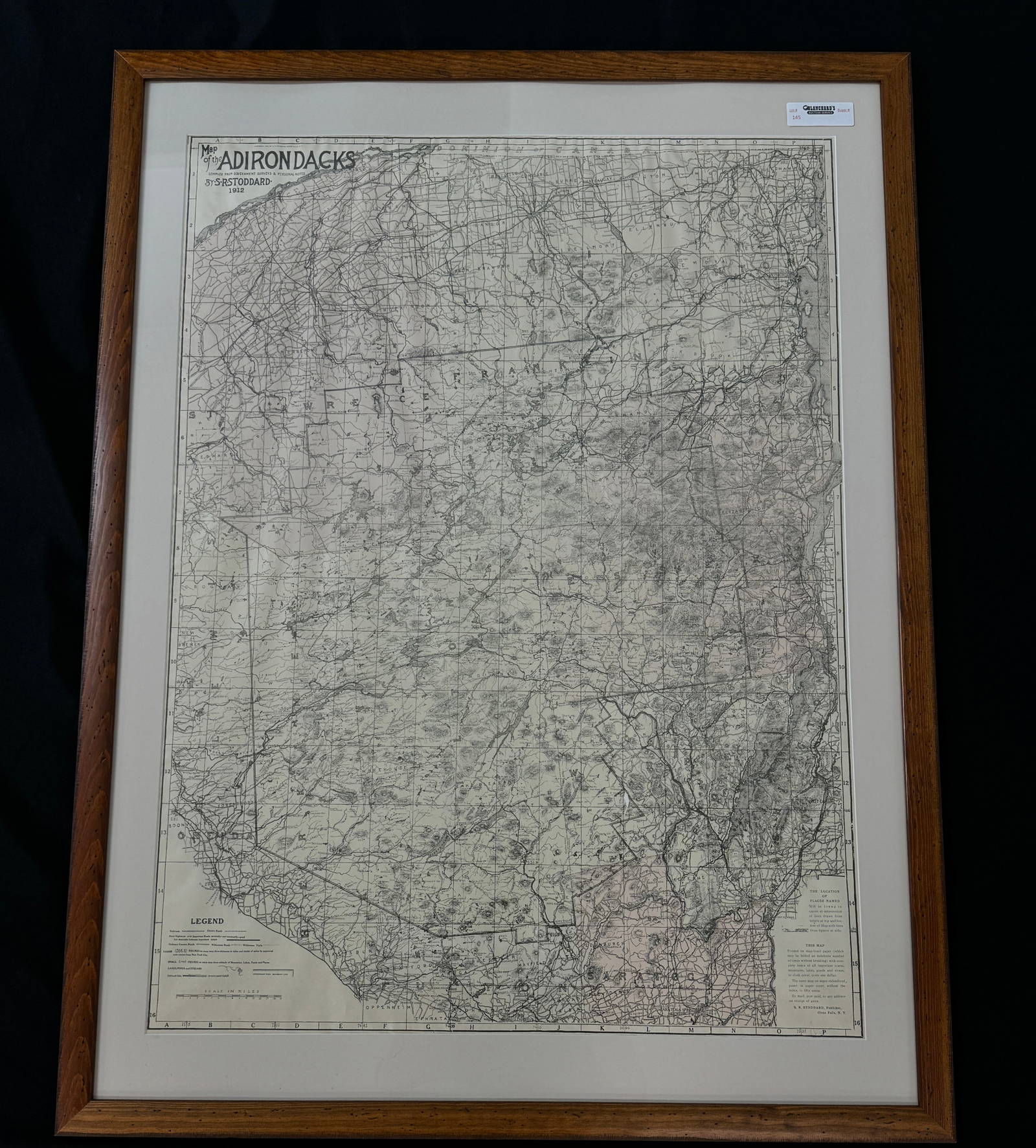 1912 S.r. Stoddard Map Of The Adirondacks Auction