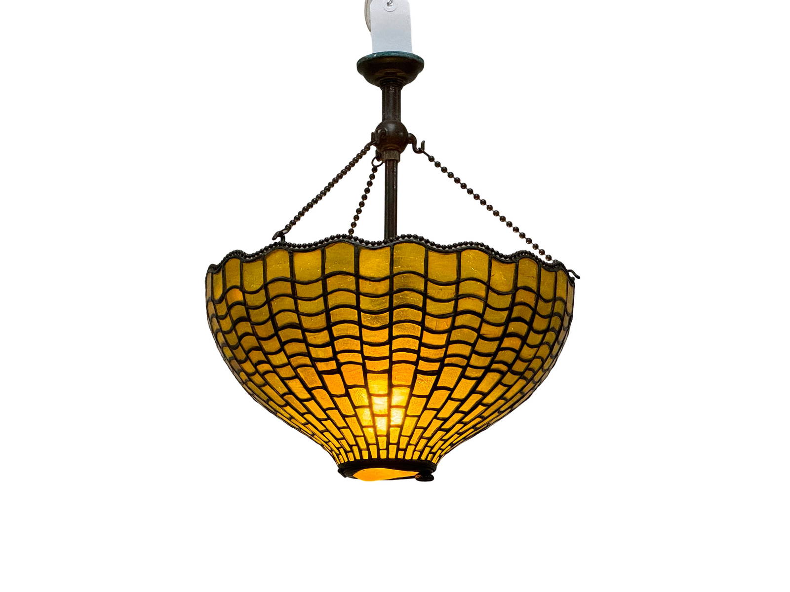 Tiffany Studios Geometric Turtleback Hanging Light Auction