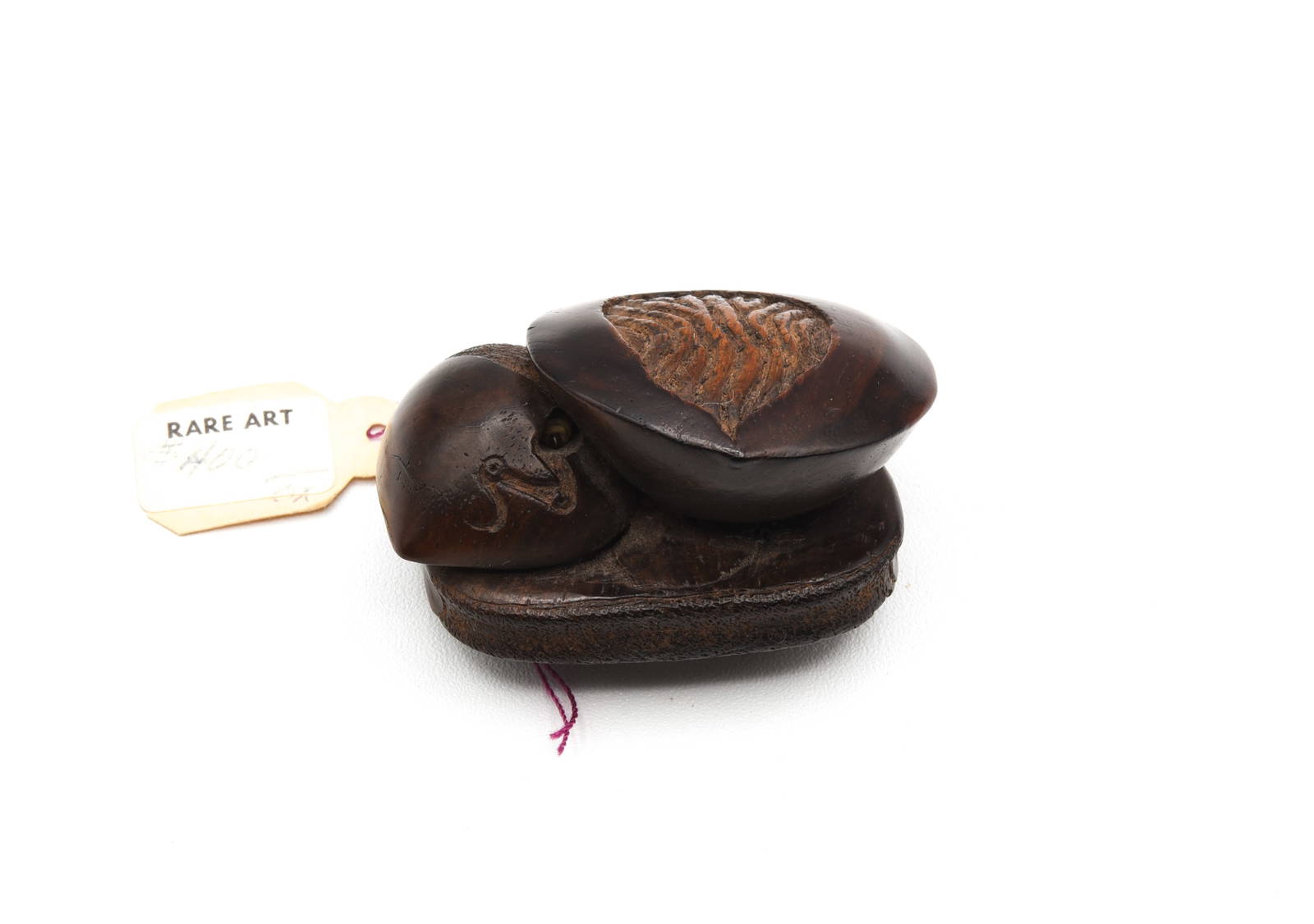 Trick Netsuke Chestnut With Moveable Worm Auction