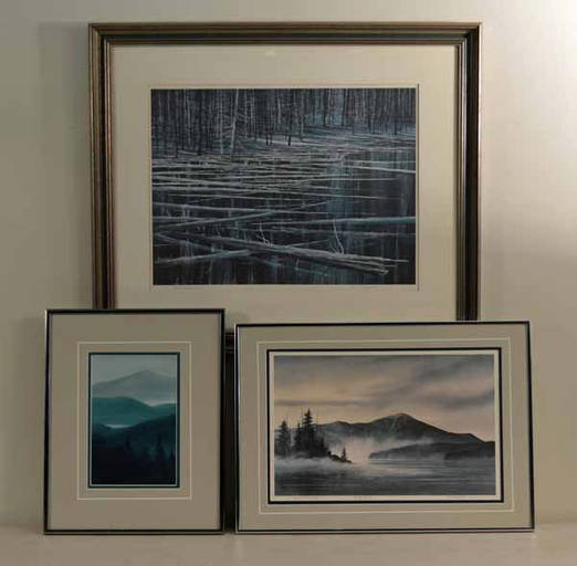 Robert Plumb Original Watercolor And Two Prints