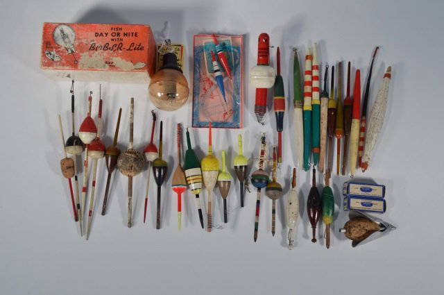 Collection Of Bobbers Various Colors And Sizes