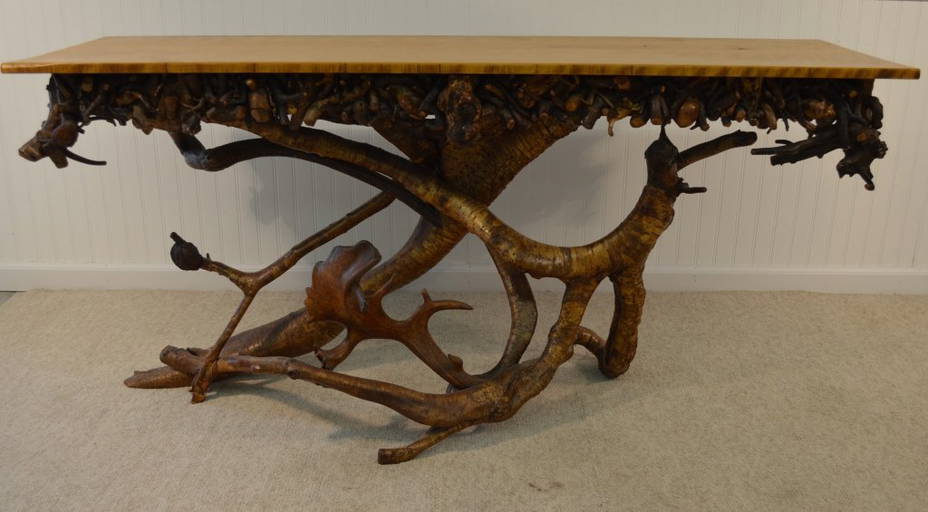 Barney Bellinger Sampson Bog Root Base Sofa Table