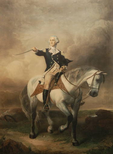 George Washington On Horseback, With Sword