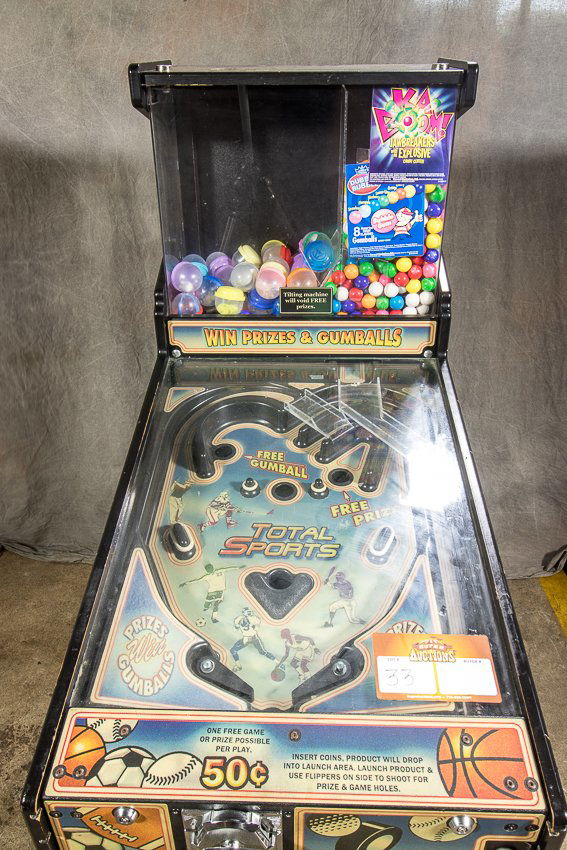 TOTAL SPORTS PRIZES & GUMBALL PINBALL MACHINE