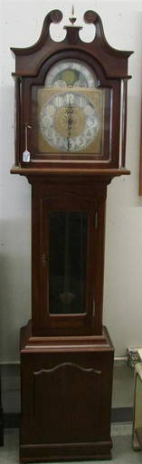 Daneker Mahogany Tall Case Grandfather Clock