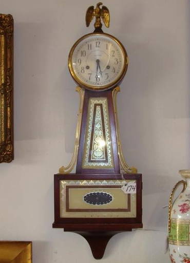 Seth Thomas Banjo Clock With Time And Strike.