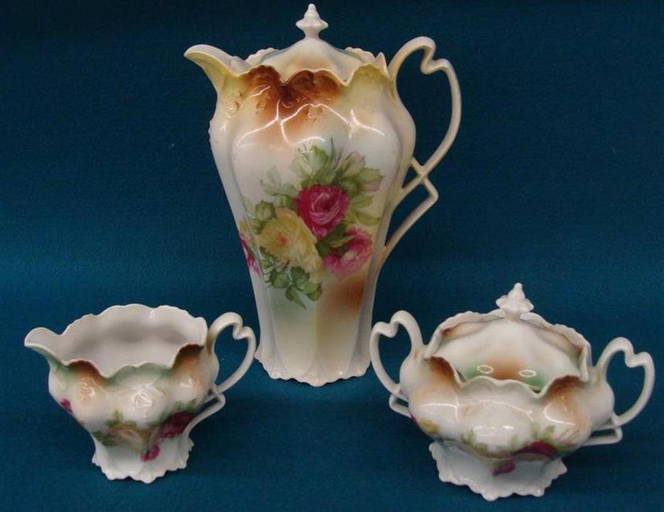 3pc R.s. Prussia Chocolate Set Includes Chocolate Pot,