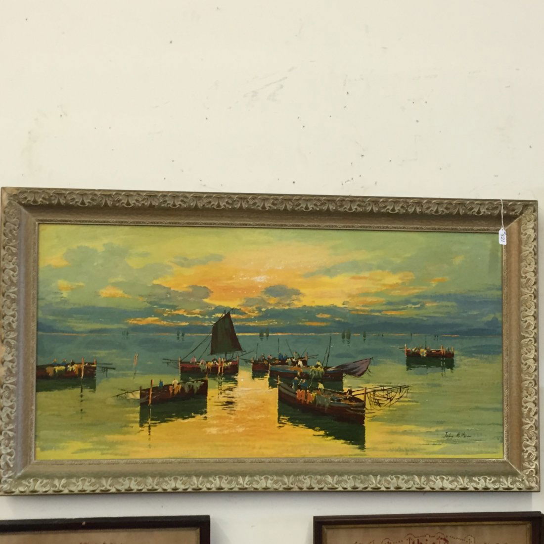 Artist Signed John Hilton Oil On Artist Board Painting