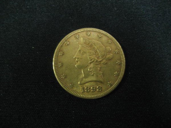 U.s. 1898 Eagle Ten Dollar Gold Coin.
